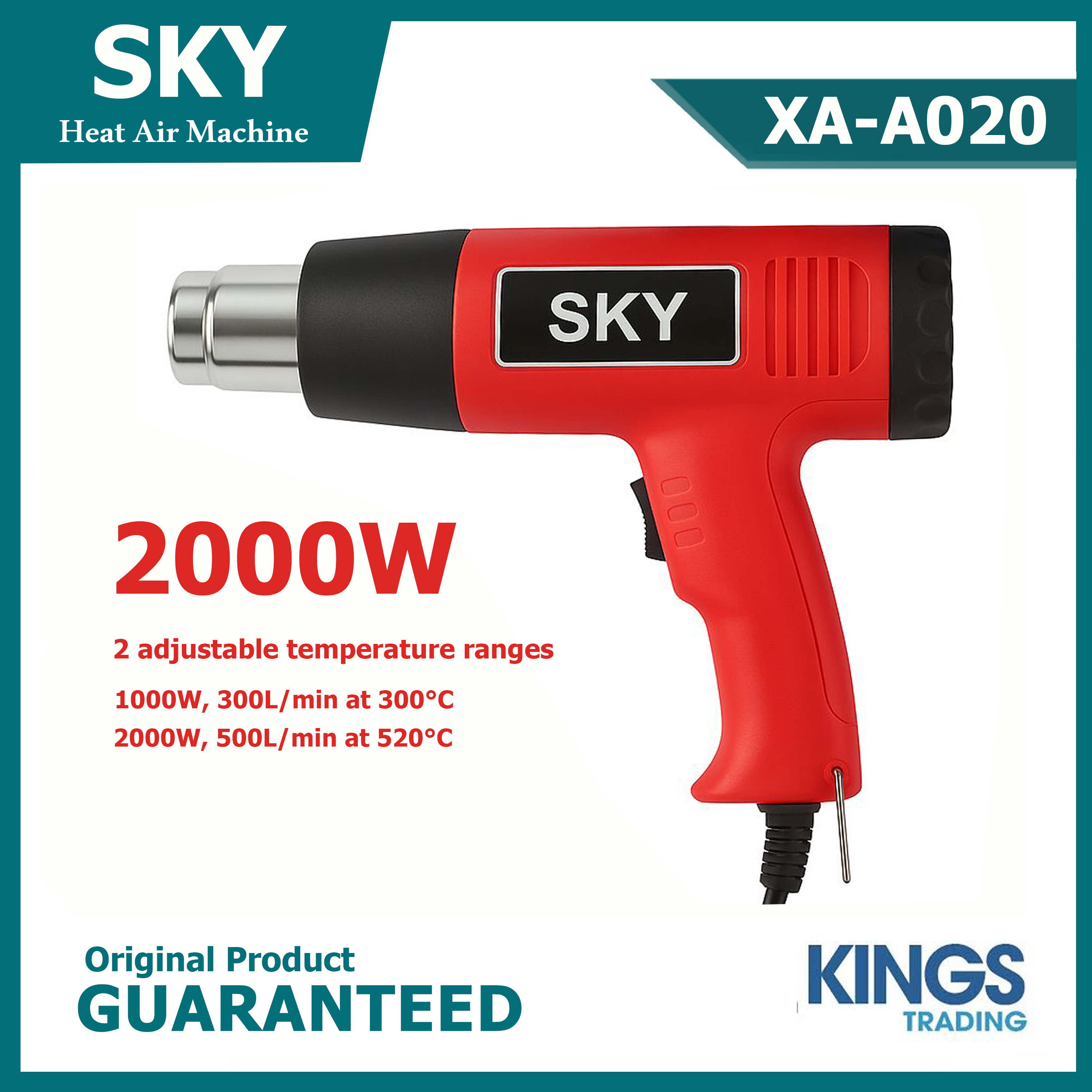 SKY 2000W Heat Air Gun/Machine 2 Adjustable Mode Model XA-A020