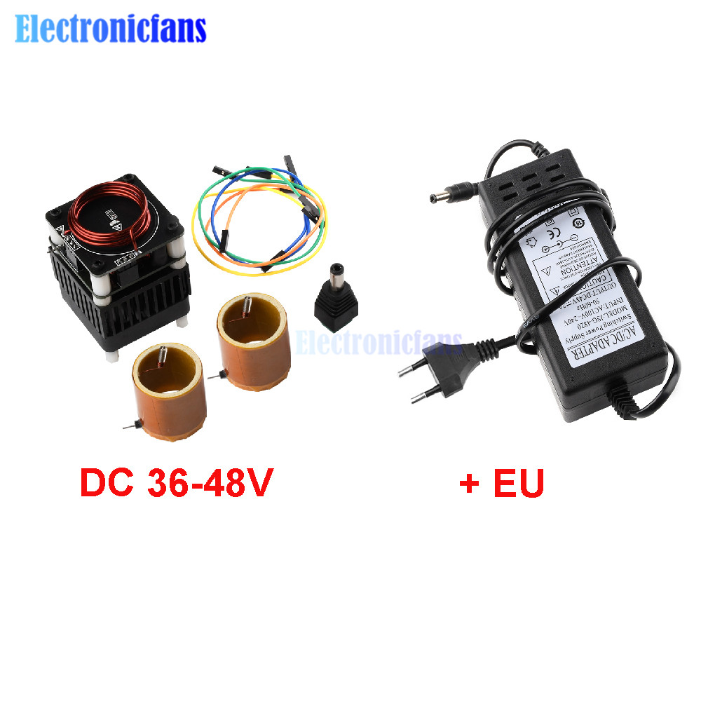 Dc 36v-48v Tesla Coil Hfsstc Electronic Candle Plasma 40v High Voltage ...
