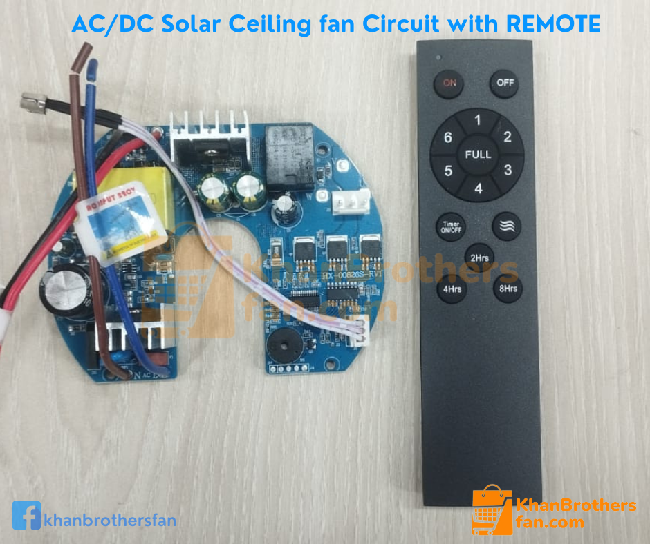REMOTE CONTROL AC 220V To DC 12V Universal Solar AC/DC 12V Ceiling Fan Circuit Kit, Premium ...