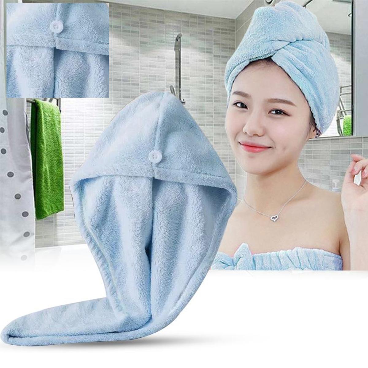 Comfortable Ladies Magic Hair Drying Towel/Hat/Cap Quick Dry Bath Good ...