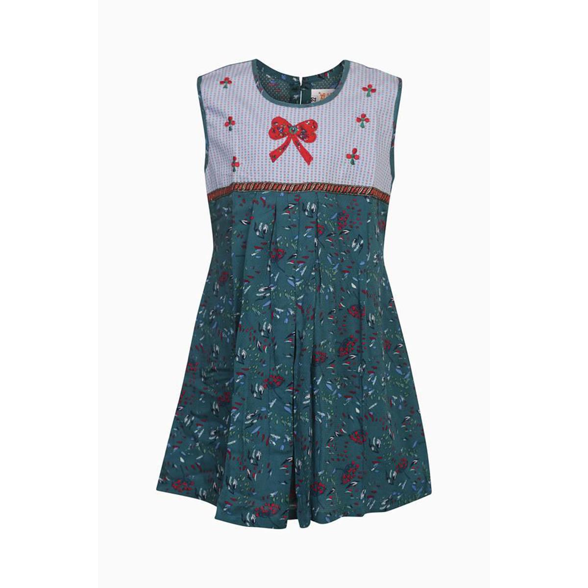 Dark Green Sky Blue Multi color Frock for Girls | Daraz.com.bd