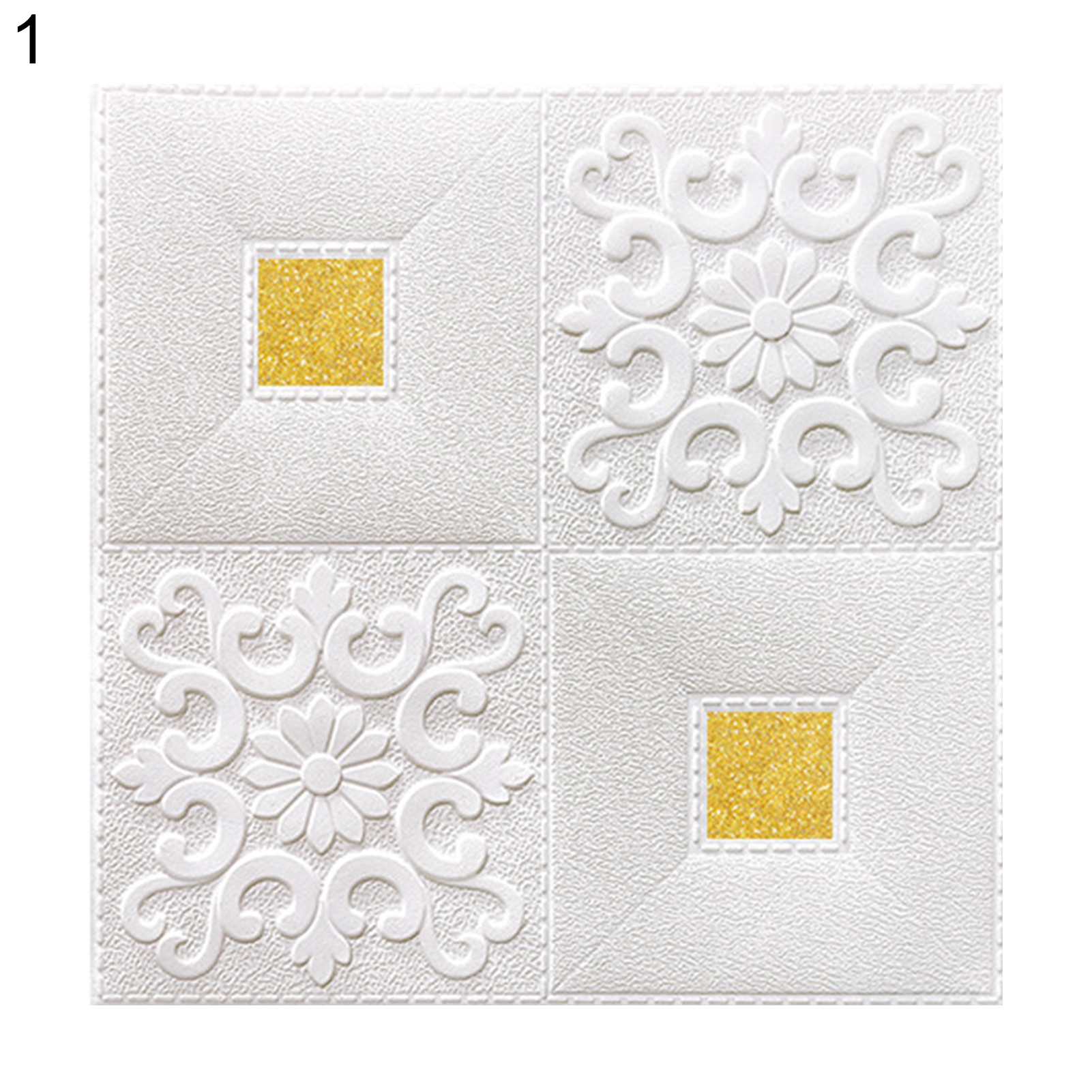 Wall Sticker Easy to Peel White Brick Textured Wall Tile Shaped Sticker ...