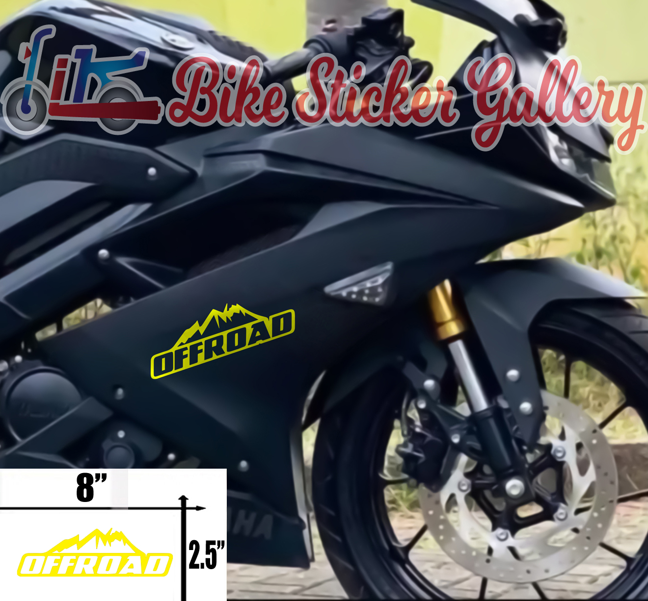 Bike Decal Sticker - Offroad Mountain ( Waterproof & Premium quality ...