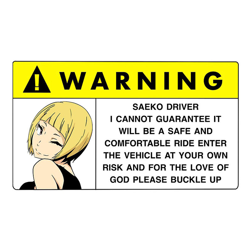 13CM JDM Funny Car Sticker for Panties Warning Peek Slap Decal Anime ...