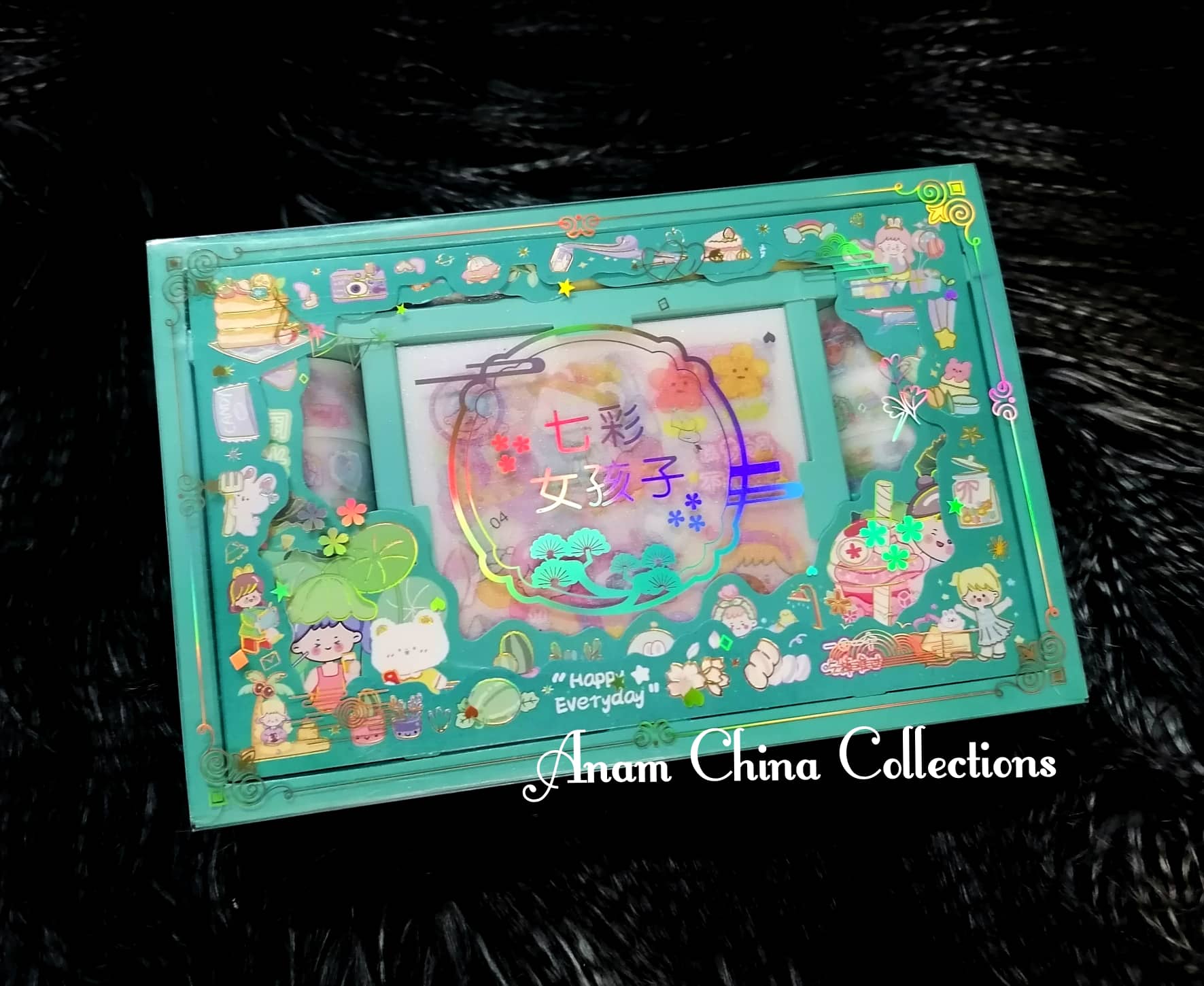 6ps Washi Tape,8ps Stickers & 1ps cutterKnife in one box | Daraz.com.bd