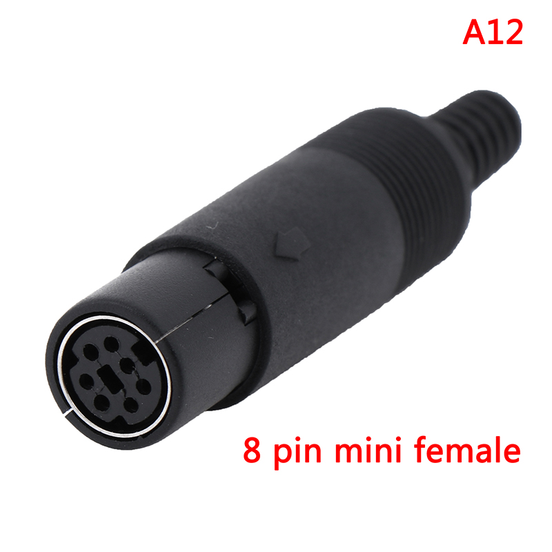 Mini DIN Plug Socket Connector 3/4/5/6/7/8 PIN Chassis Cable Mount Male ...
