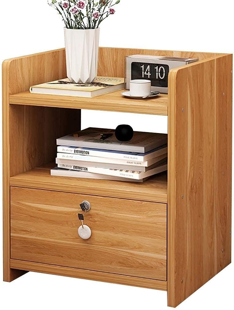 NewWave Bedside Table with Lockable Drawer, Modern Bedside Table ...
