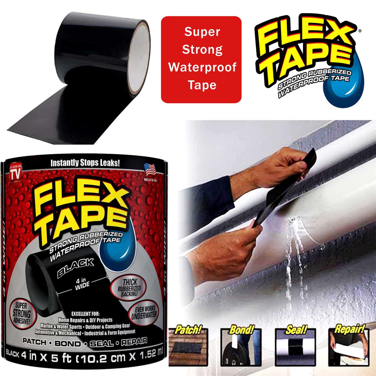 Flex Tape Strong Rubberized Waterproof Tape Super Strong Leaking Water ...