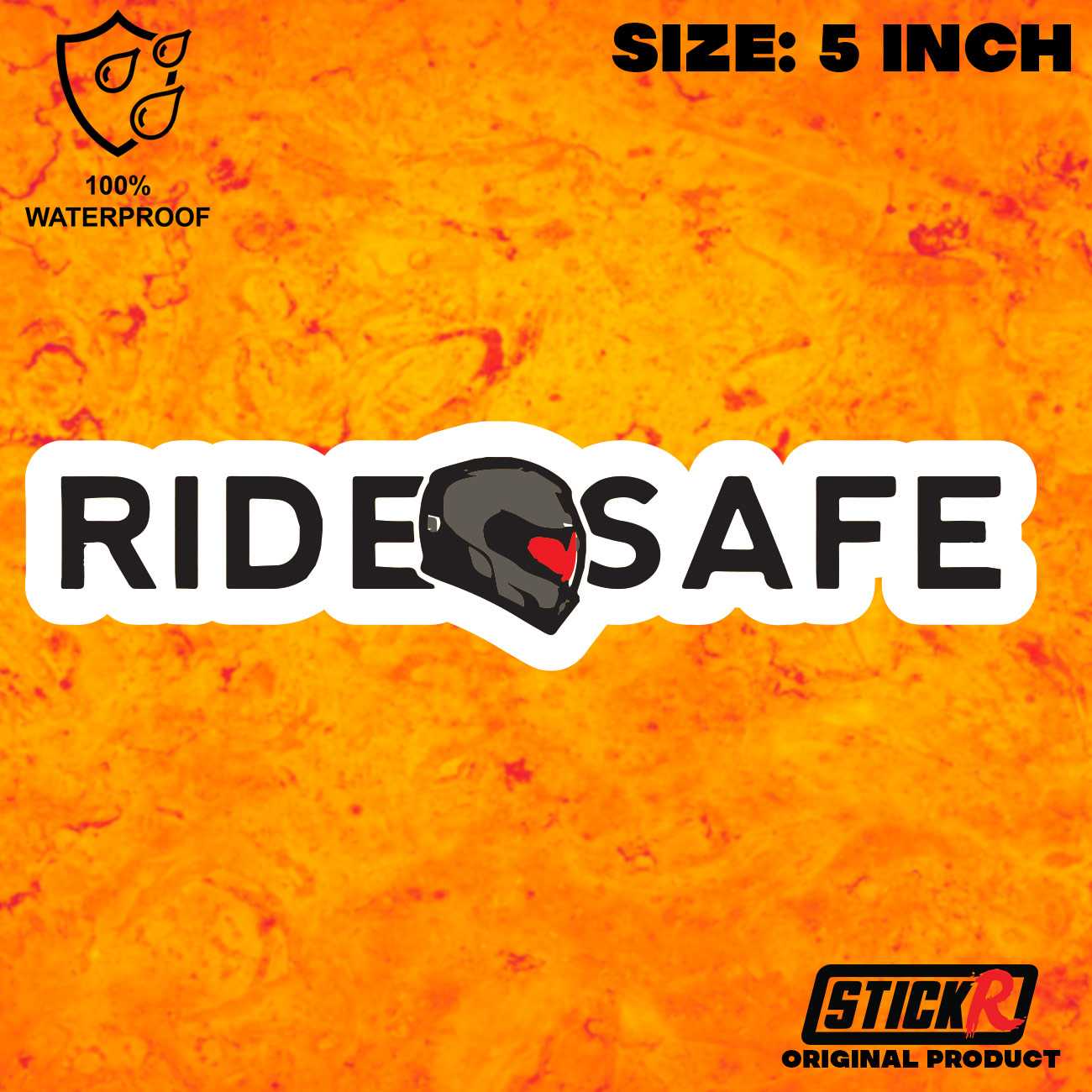 ফ্রি উপহার সহ রাইড সেফ ওয়াটারপ্রুফ স্টিকার - cycle sticker | Daraz.com.bd