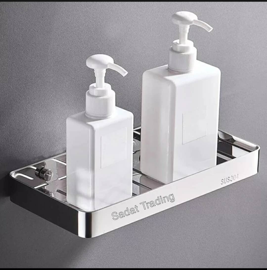 Bathroom Double Soap Case Holder Stainless Steel Silver | Daraz.com.bd