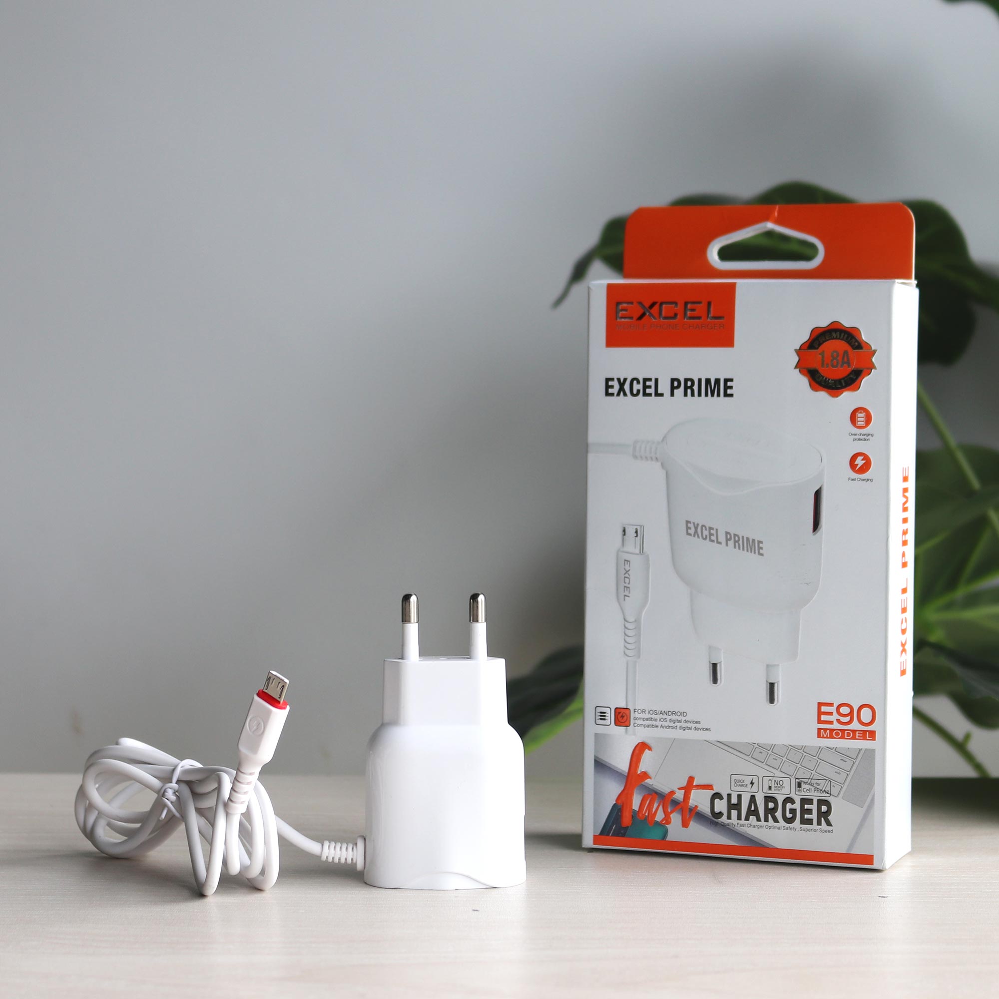 Excel Fast Charger 1.8A Type -B Model E-90 | Daraz.com.bd