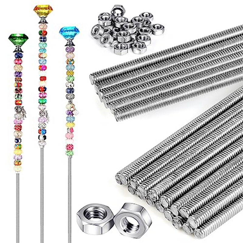 24 Pack M4 Threaded Rod 24 Pcs M4 Stainless Steel Threads Studs Rods 24 ...