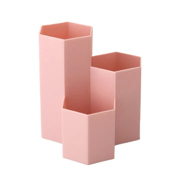Hexagonal Make-Up Brush Storage Cosmetic Box Holder Office Table ...