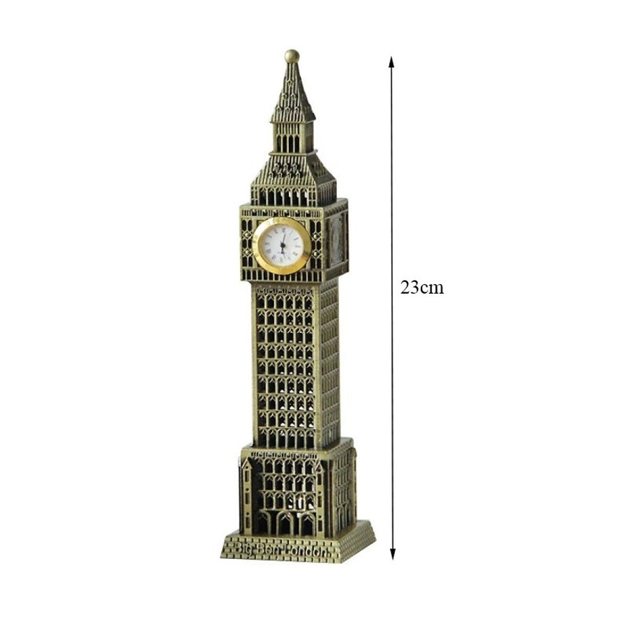 Metal World Famous Landmark Building Clock Gift Decoration Showpiece ...