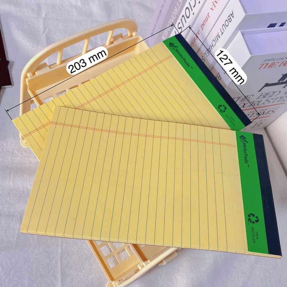 Legal Pads Wide Ruled 4 Pack, Lined Pads Canany Yellow Paper Yellow ...