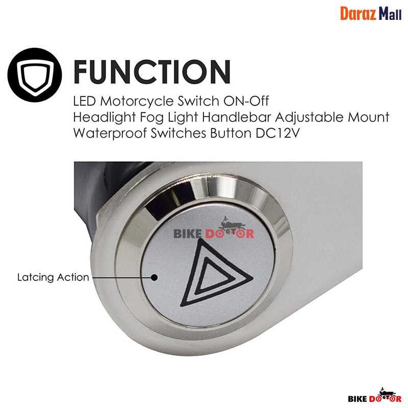 Hazard Emergency Metal Switch LED Red Light Momentary Button For ...
