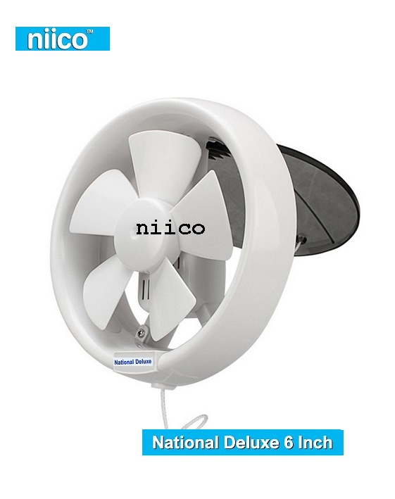 National Deluxe Heavy Duty Round Glass Window Exhaust Fan 6 Inch ...