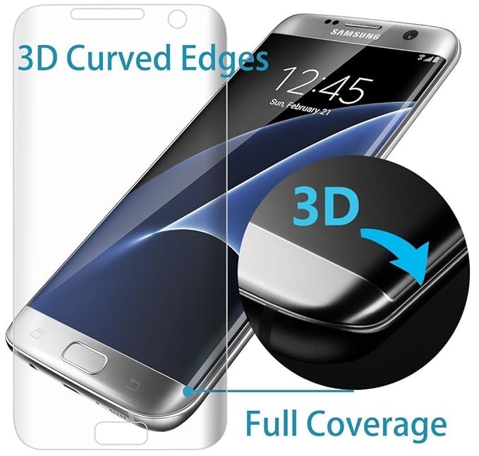 Samsung Galaxy S7 EDGE Full HD Curved Edge Liquid UV Tempered Glass ...