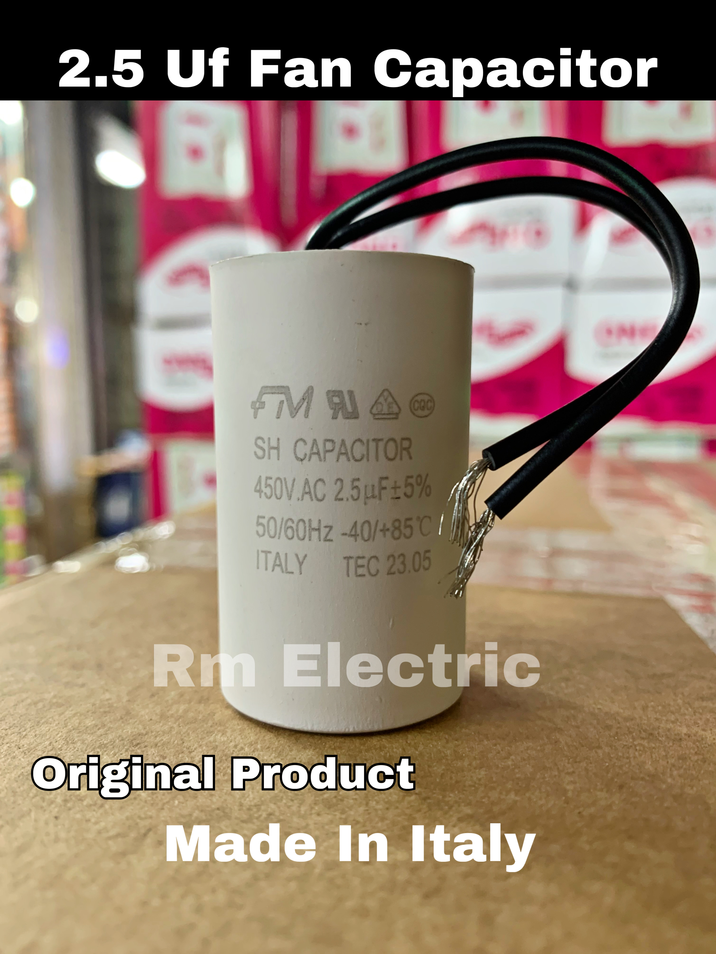 Fm Capacitor 2.5/3.5 uf Italy 450 Volt Ceiling Fan Capacitor High ...