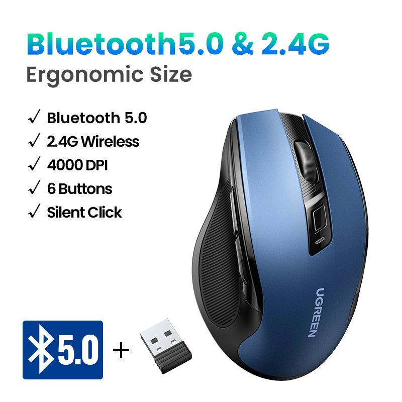 UGREEN (Model Number: MU006-90855) Wireless Mouse Bluetooth 5.0 ...