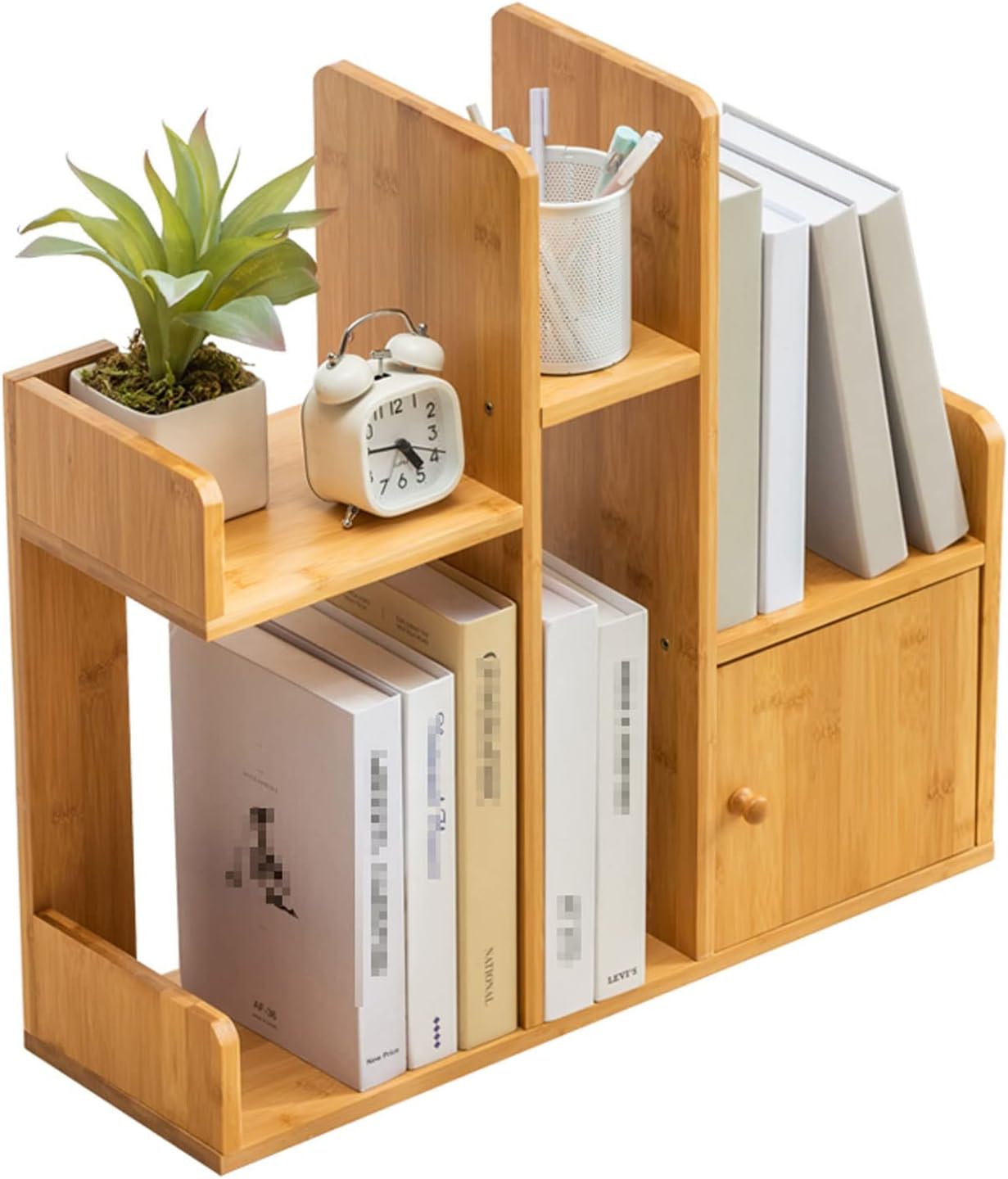 DLANDZ Standing Bookshelf Desktop Bookshelf Desktop Bookcase Desktop ...