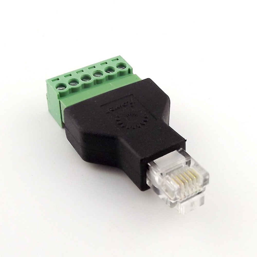 1pcs Ethernet RJ12 6P6C Male to Screw Terminal 6 Pin Splitter CCTV Adapter Connector | Daraz.com.bd