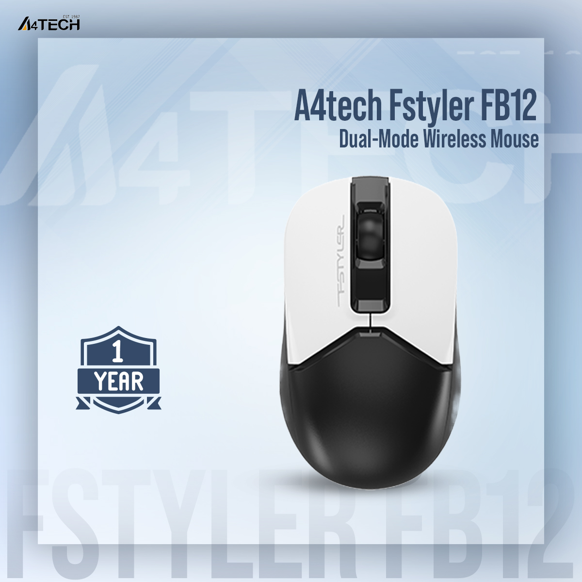 A4tech Fstyler FB12 Dual-Mode Wireless Mouse - Bluetooth & 2.4G Mouse ...