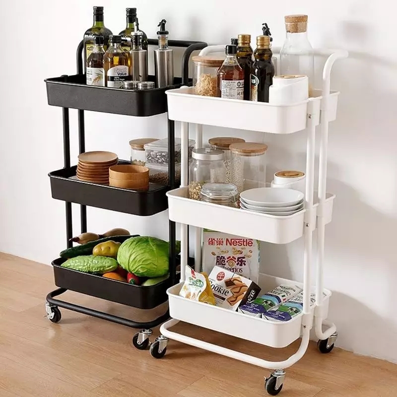 Kitchen Trolley 3 Tier Multi-function Trolley Storage Trolley | Daraz ...