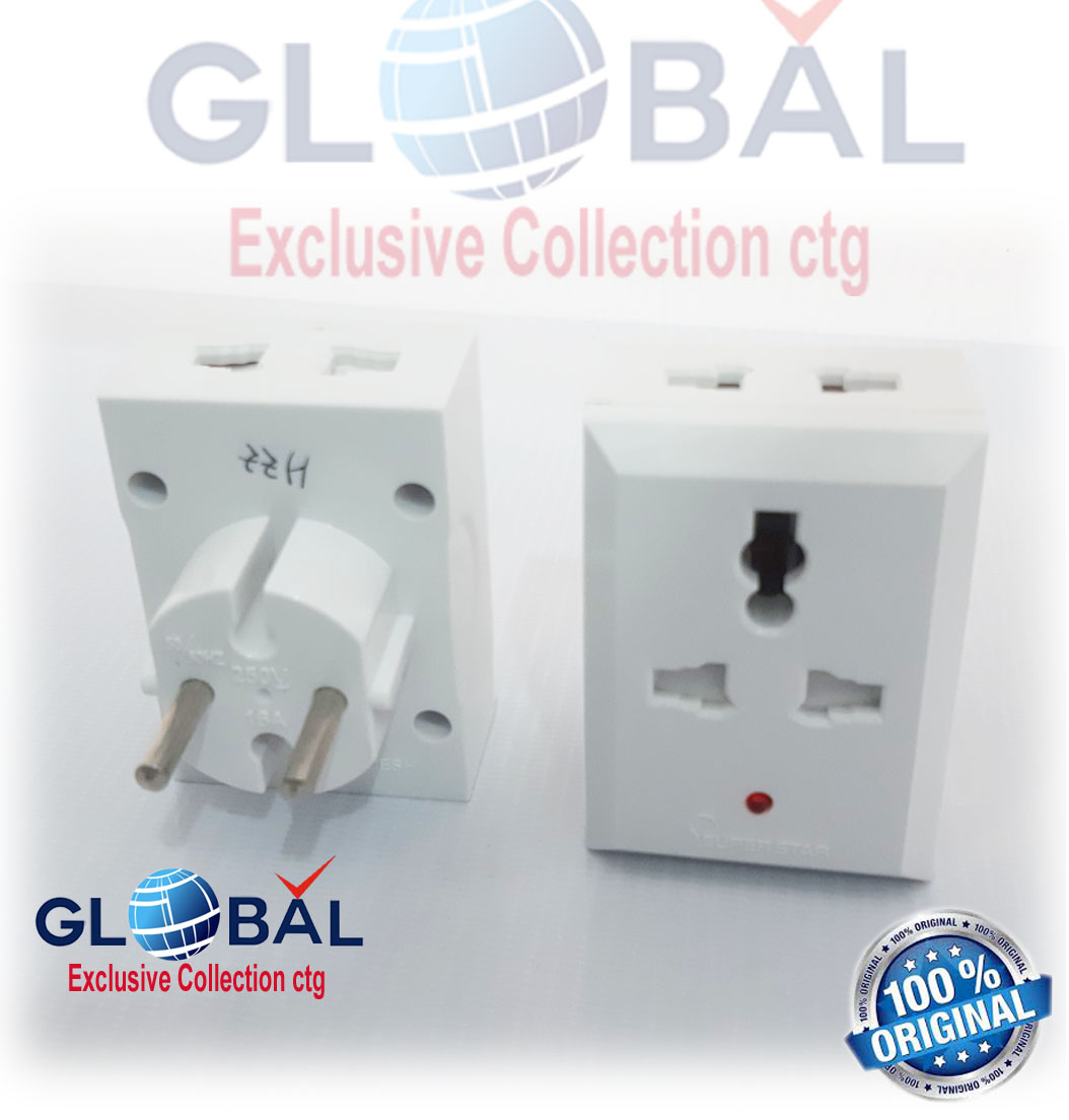 2 Pin Multi Socket 10A Super Stars 1 Pc | Daraz.com.bd