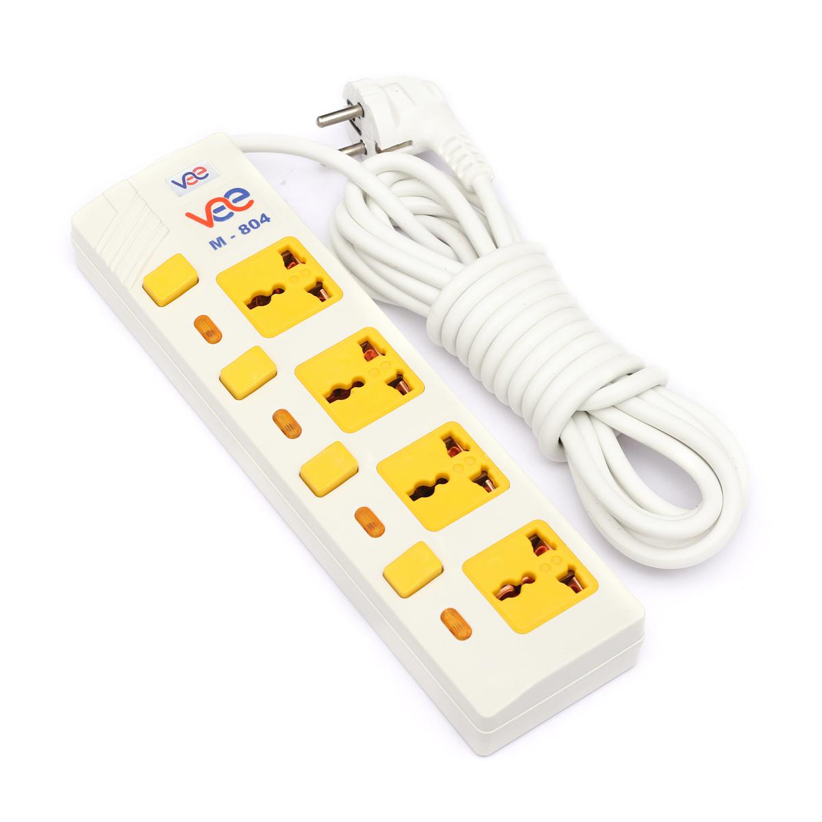 Multiplug Exclusive 4 Gang Socket VEE 804 Multiplug 1500 w,15 feet ...