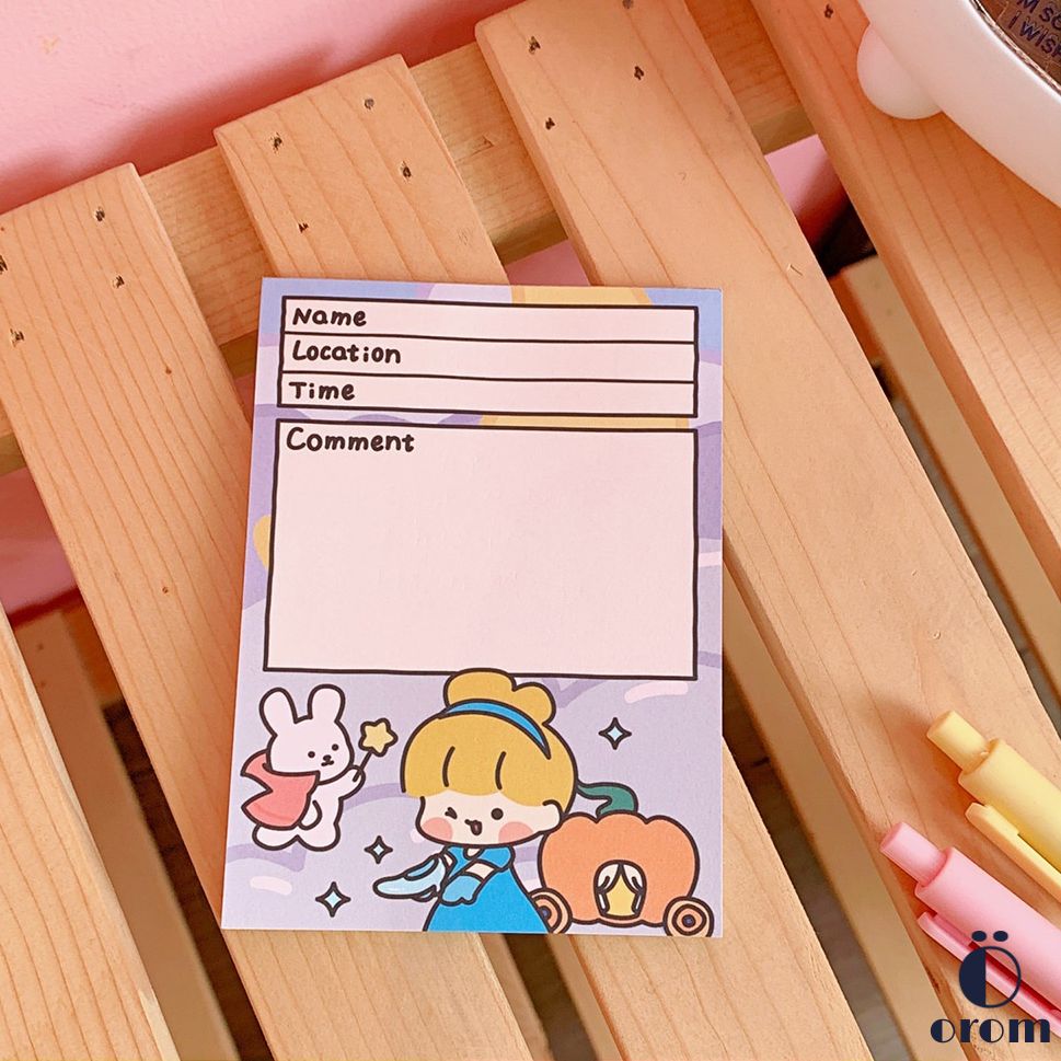 Cute Korea Cartoon Girl Notepad Message Notebook Kawaii Memopad ...