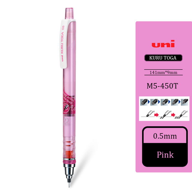 Japan UNI Mechanical Pencil M5-450T Kuruto Plus Lead Core Automatic ...