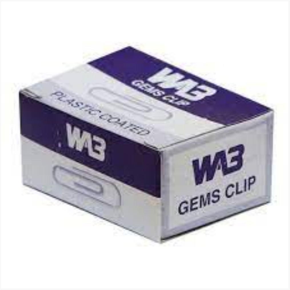 WA3 Plastic Coated Gems Clip 1,2,5 Box | Daraz.com.bd