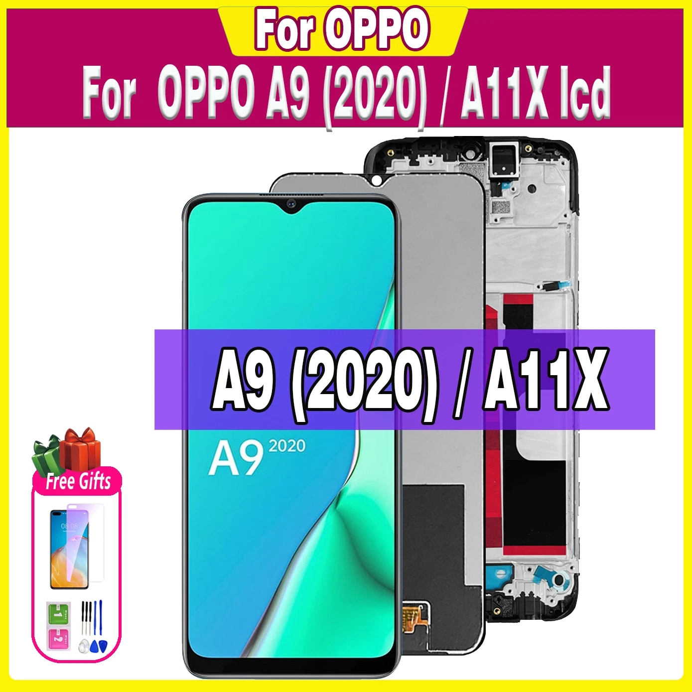 6.5''LCD Screen Digitizer For OPPO A9 (2020) / A11X LCD CPH1937 CPH1939 ...