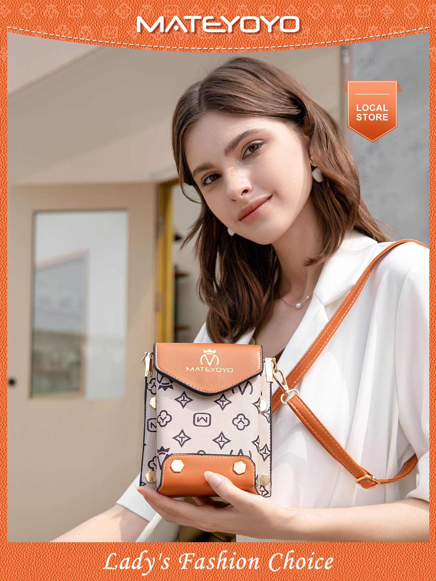 MATEYOYO Women Shoulder Bags Long Clutches Cross Body Bags Korean Style Ladies Phone Pouch ...