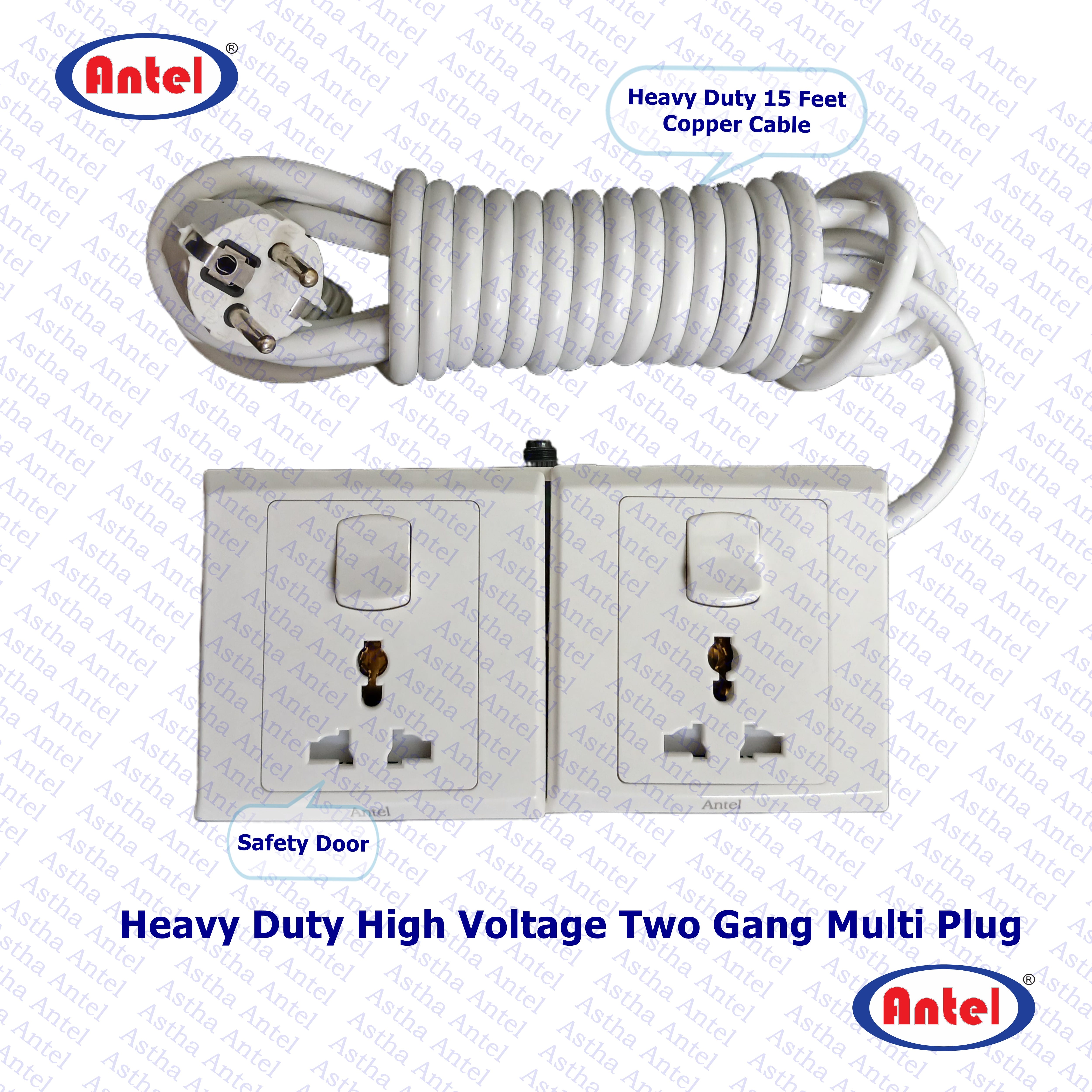 Multi Plug High Voltage Two Gang Extension 3 Pin Socket | Daraz.com.bd