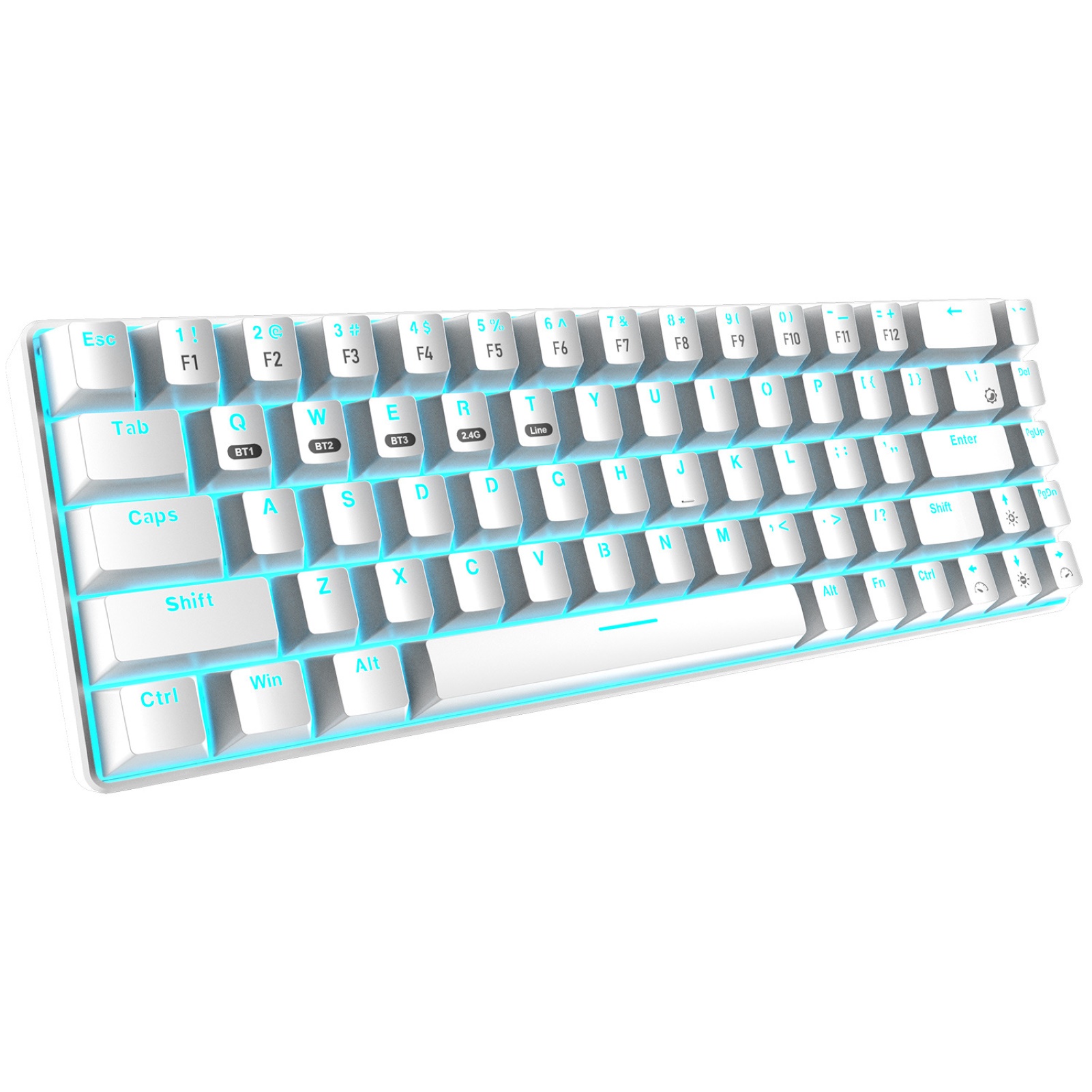 Mechanical Keyboard Driver-free 68 Keys 2.4GHz Bluetooth-compatible 4.0 ...