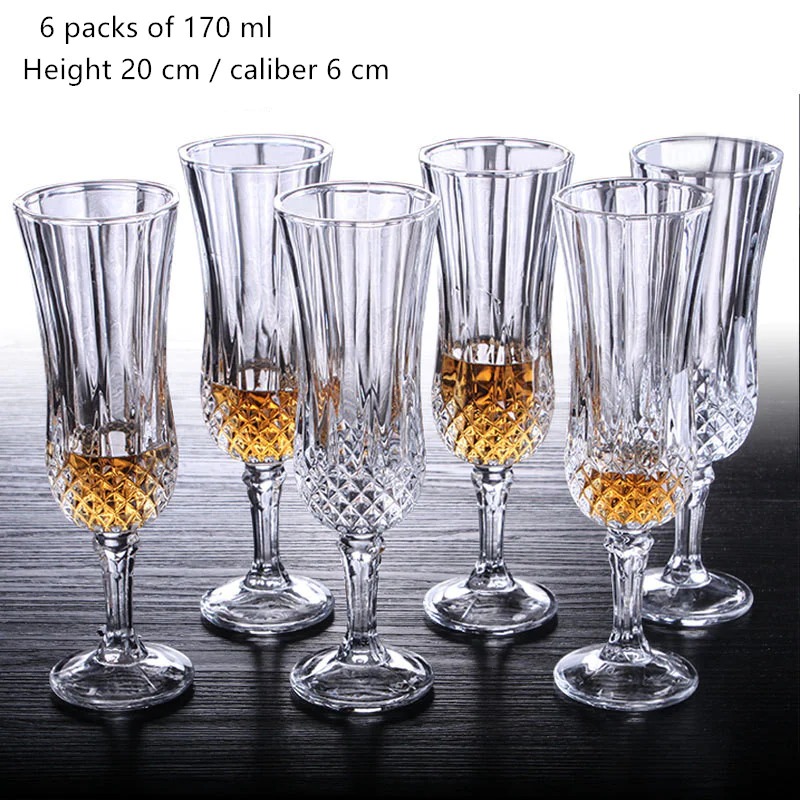 6 Pcs Party drinking Glass , Shorbot glass Set 230ml - Yujing | Daraz ...