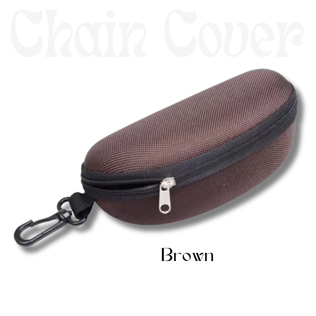 Fashion chain cover Portable Zipper Eye Sunglasses Glasses Box Case ...
