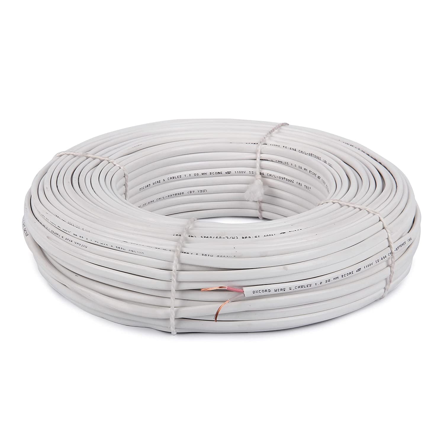 30 Feet 23/76 Cable Two Core Flat Flexible PVC Insulated PVC Sheathed ...