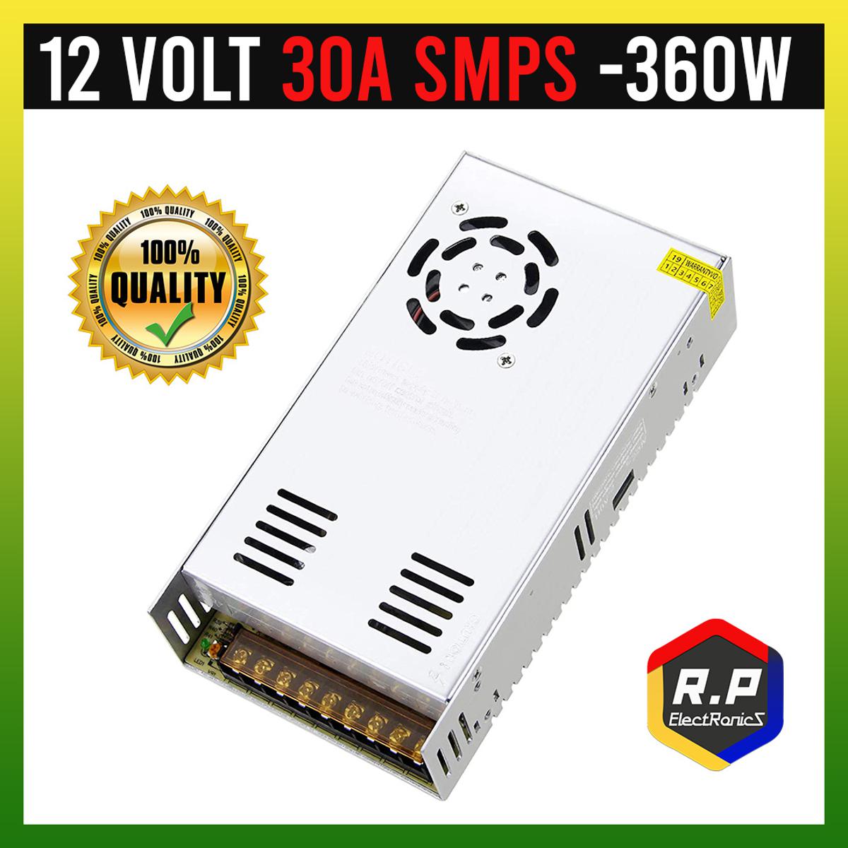 12V Power Supply 30A 360W AC to DC Adapter 12 Volt 30 Amp Switching ...