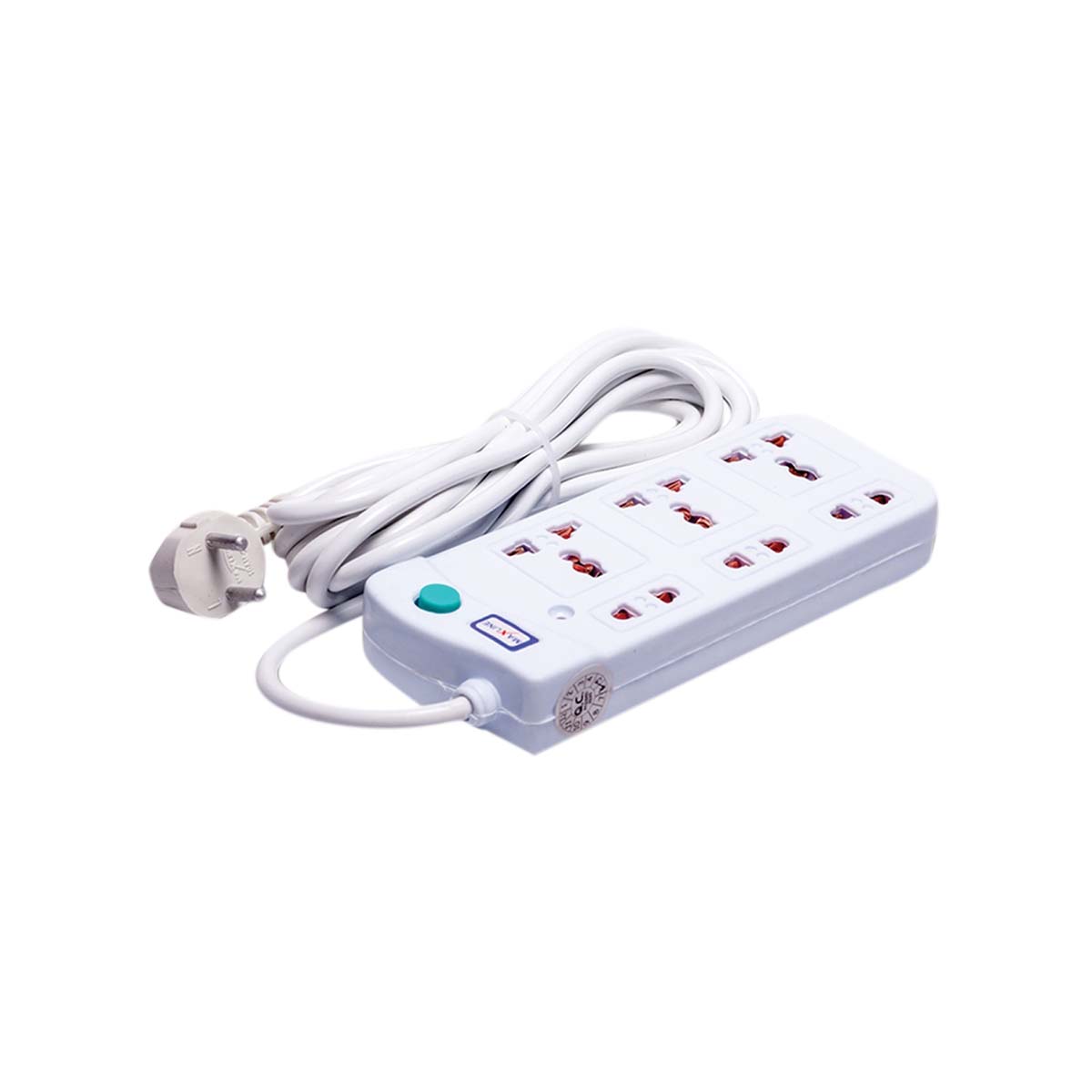 Multi Plug Maxline ML-2013 Multiplug 6 Port Extention Socket 8 Feet ...