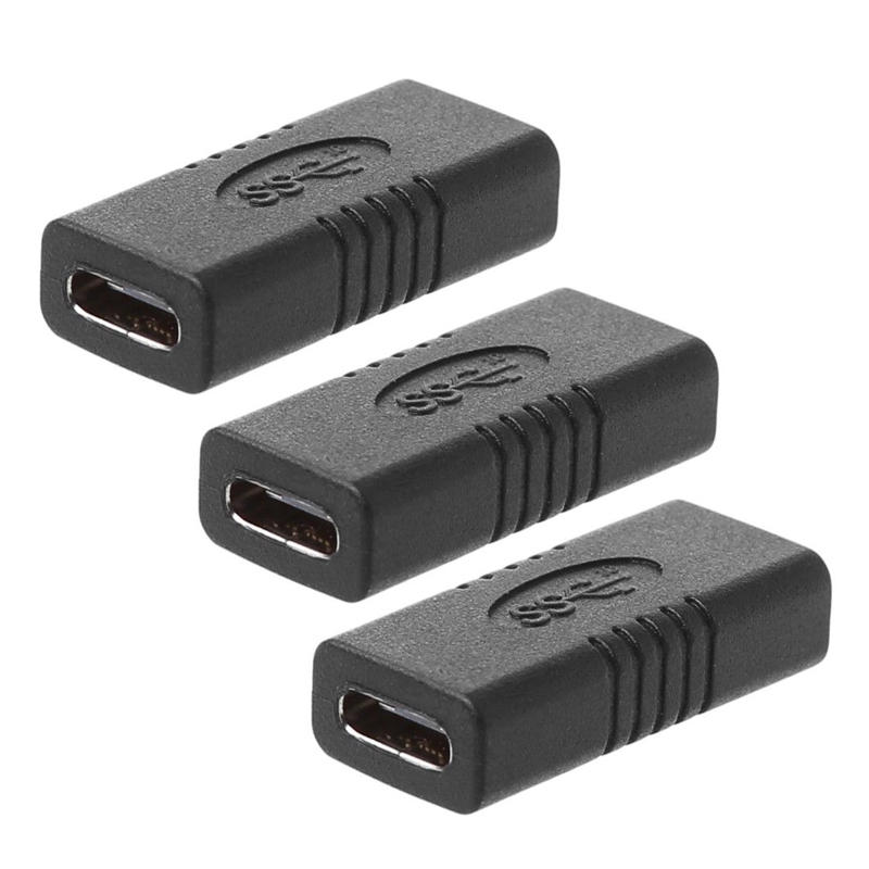 3X USB 3.1 Type C Female to Female USB-C Extension Connector Adapter ...