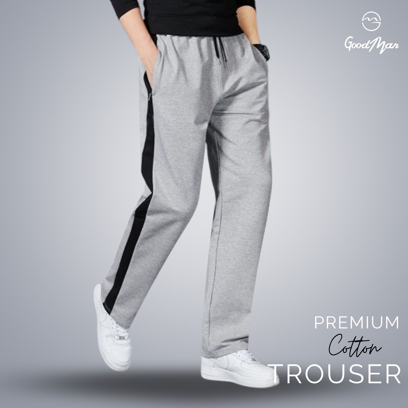 Ash Color Cotton Trendy Trouser for Men
