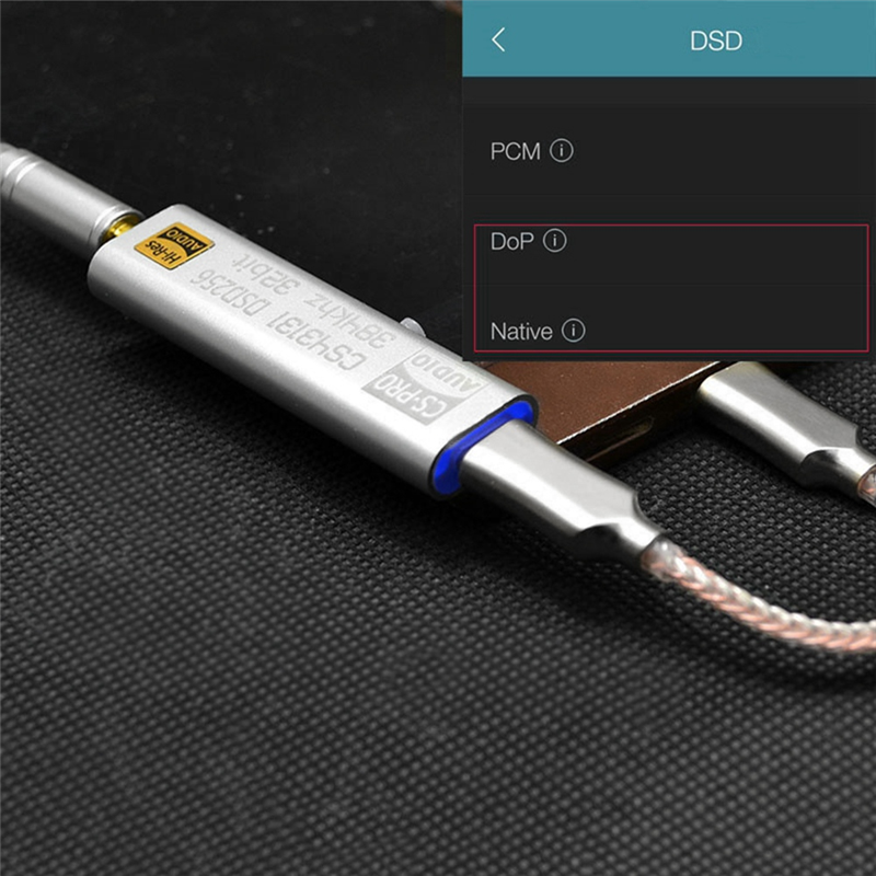 TYPE C to 3.5MM DSD256 Decoder for Android Headphone Amplifier Adapter ...