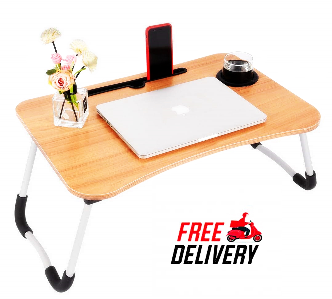 Portable Desk Foldable Laptop Table-WOODEN - Laptop Table - Laptop ...