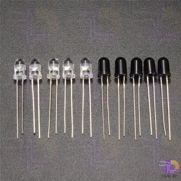 5Pair- IR Transmitter & Receiver LED Sensor 5mm 940nm IR LED Light ...