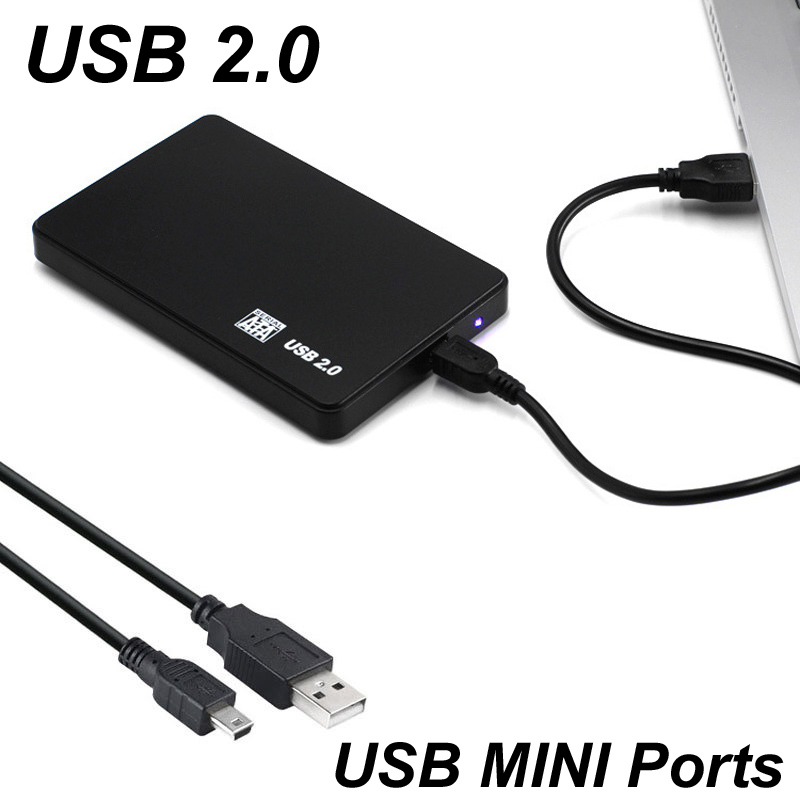 Plastic Black USB 3.0/2.0 SATA HDD Enclosure 2.5 inch 2.5 Serial Port ...