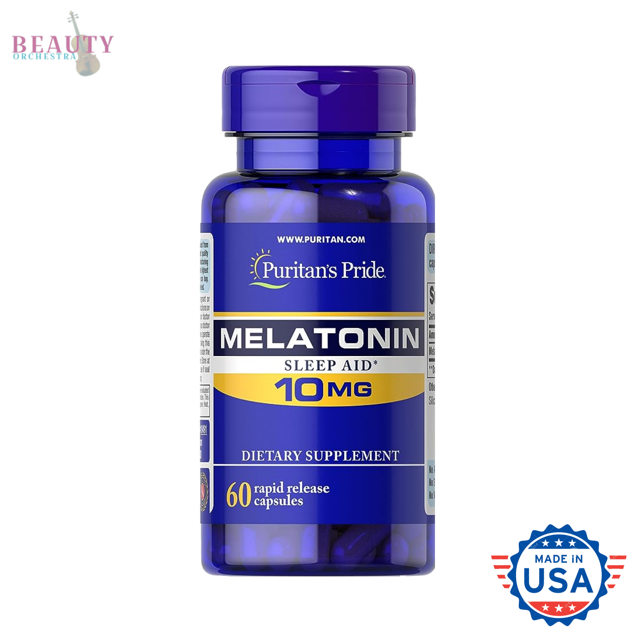 Puritan's Pride Melatonin 10mg Rapid Release Capsules, 60 count | Daraz ...