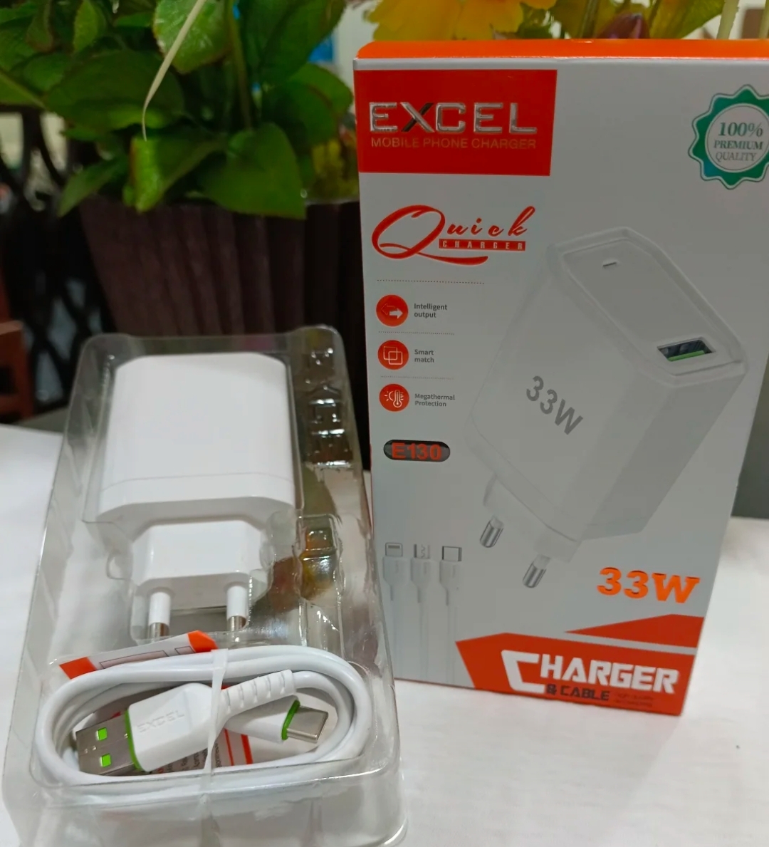 Excel High Quality 33W Ultra Fast charger Quick Charging with Micro USB ...